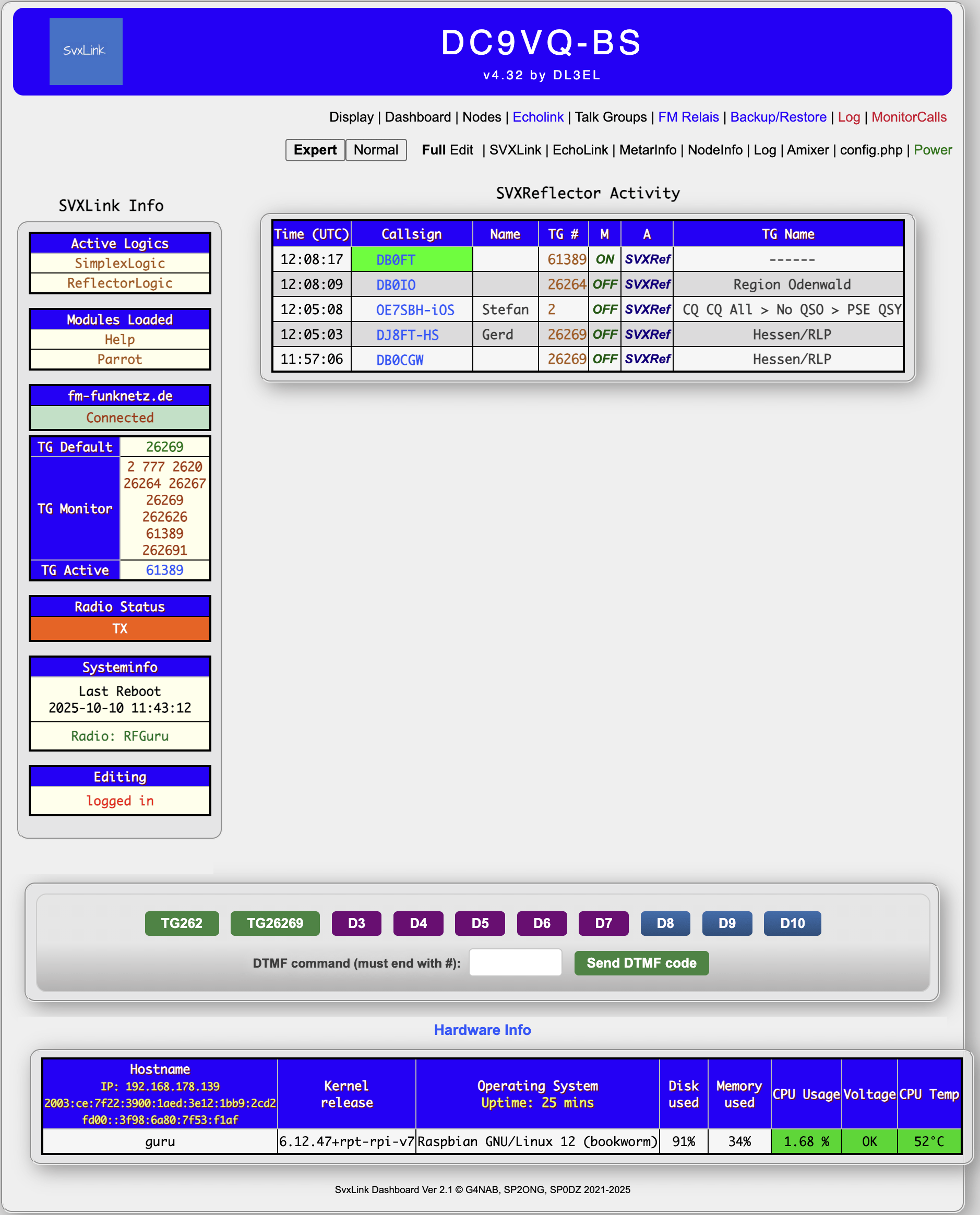 RFGuru Image Version 1.20 für das FM-Funknetz - DC9VQ
