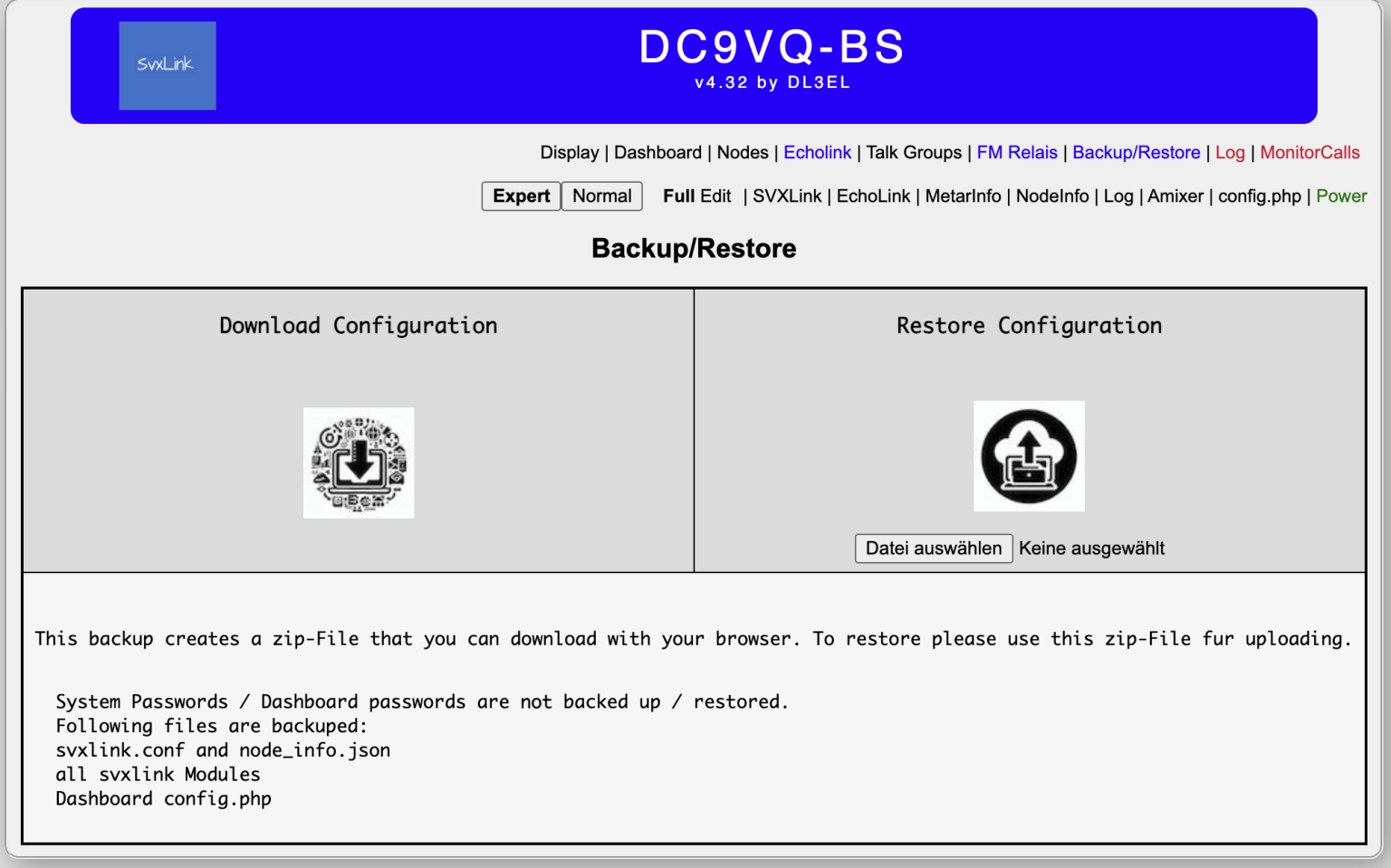 RFGuru Image Version 1.20 für das FM-Funknetz - DC9VQ