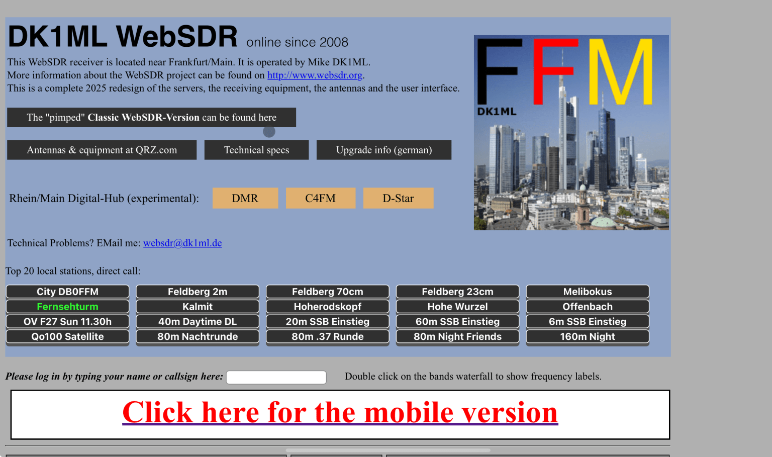 WebSDR von DK1ML - DC9VQ